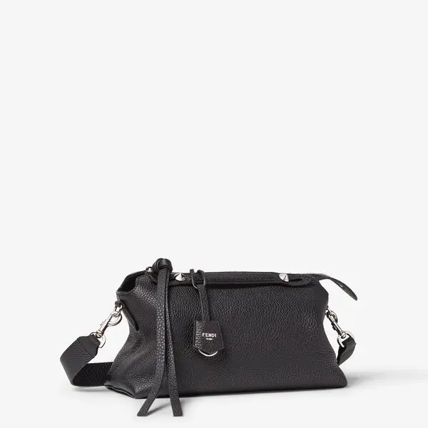 Fendi By The Way Soft Medium Black Cuoio Romano Leather Bag